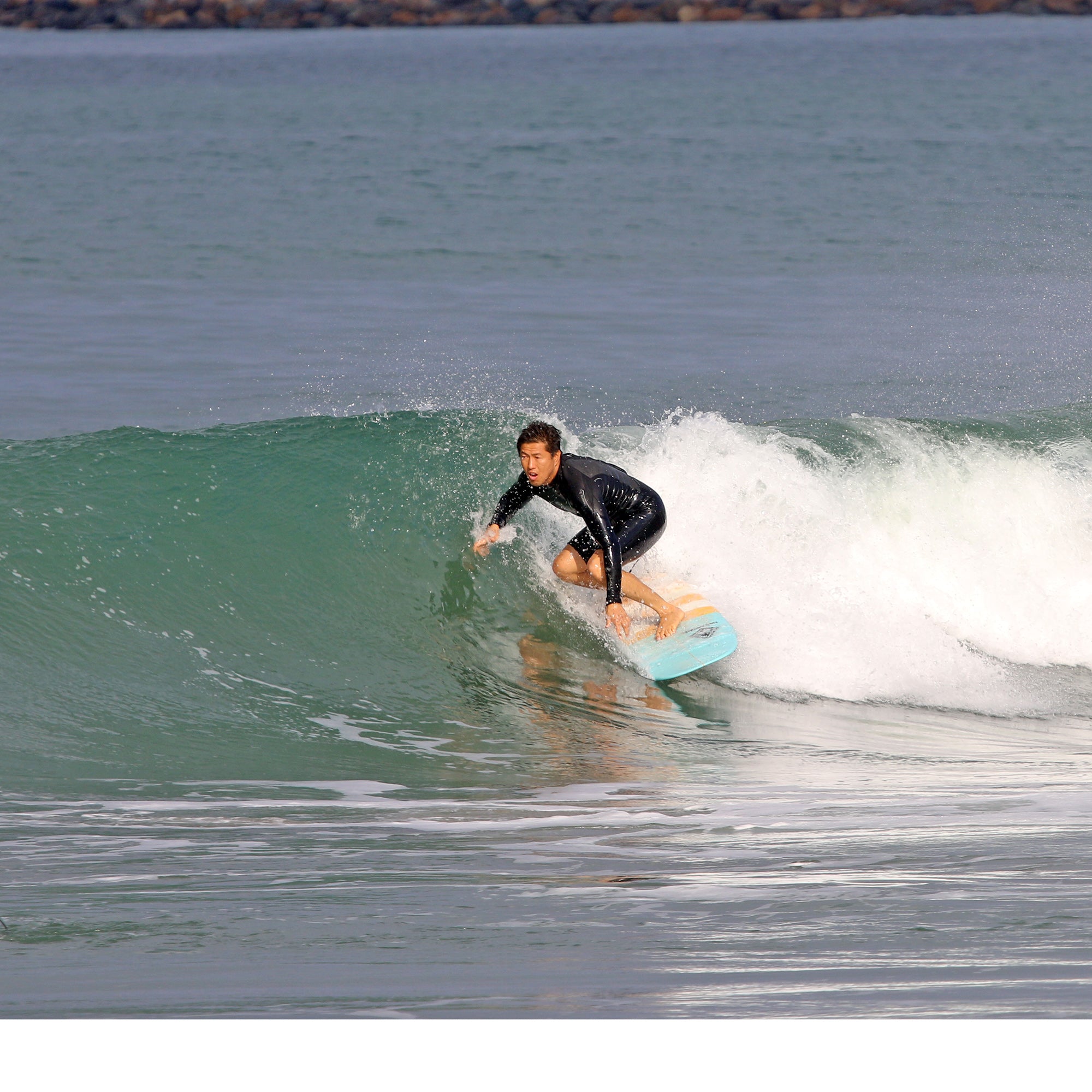 5'6" Mini Simmons - Blue/Orange – Paragon Surfboards